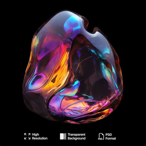 premium psd gradient crystal shape modern 3d vibrant gradient object