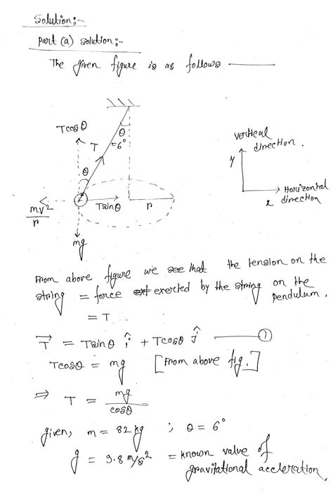 Answered Consider A Conical Pendulum With A Bob Of Mass M 820 Kg On