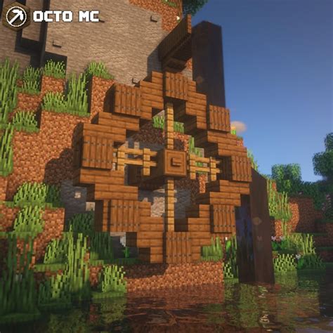 Water Wheel Minecraft Crafts Minecraft Minecraft Projects