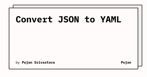 Convert Json To Yaml