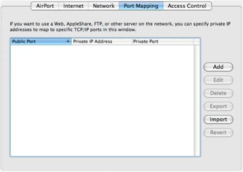 how to configure your port mapping tab