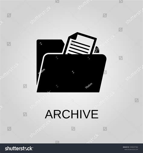 Archive Icon Archive Symbol Flat Design Stock Vector Royalty Free