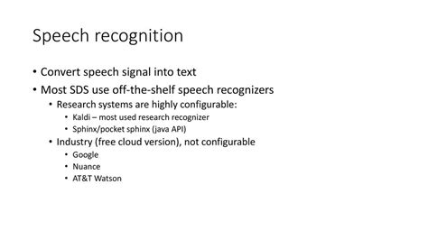 Spoken Dialogue Systems Ppt Download