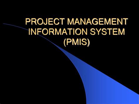 Ppt Project Management Information System Pmis Powerpoint Presentation Id 4603206
