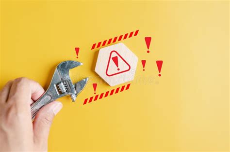Maintenance Fixing System Warning On Internet Or Caution Sign Symbol Notification Error Cyber