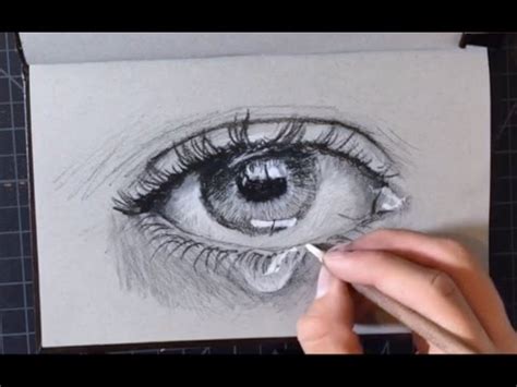 How To Draw An Eye Using Charcoal Step By Step Process YouTube