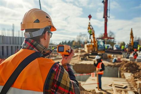Efficient Construction Worker On Site Premium Ai Generated Image