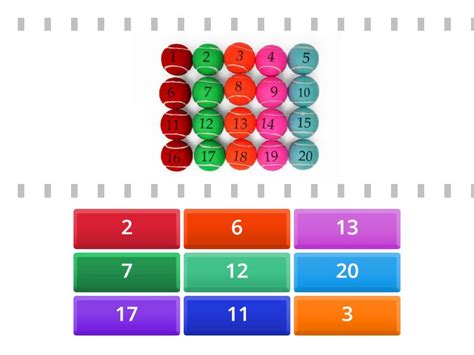 Counting 1 Through 20 Find The Match