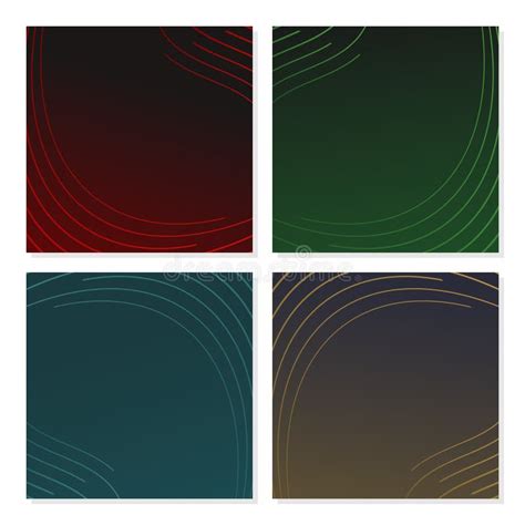 Dark Background With Curved Lines Design Template For Social Media