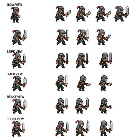 Pixel Art Character Run Sprite 32x32 Pixel Animation Ai Art
