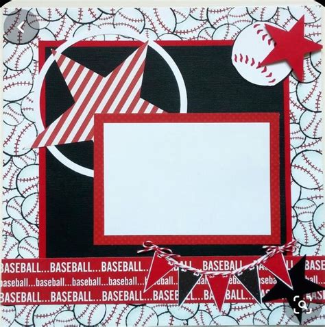 Baseball Themed Scrapbook Page