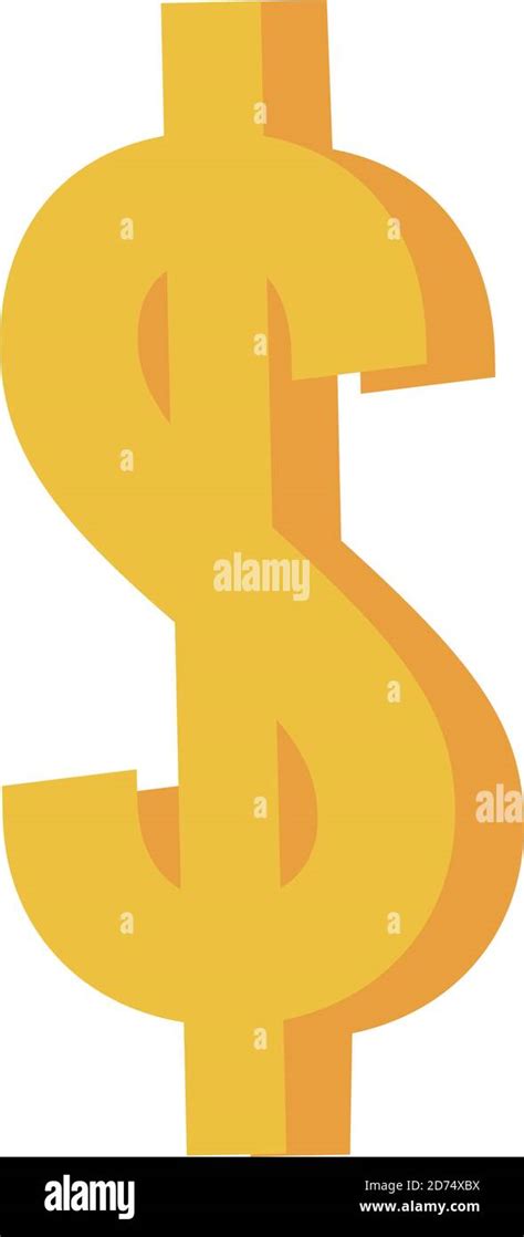 Dollar Money Symbol Isolated Icon Vector Illustration Design Stock