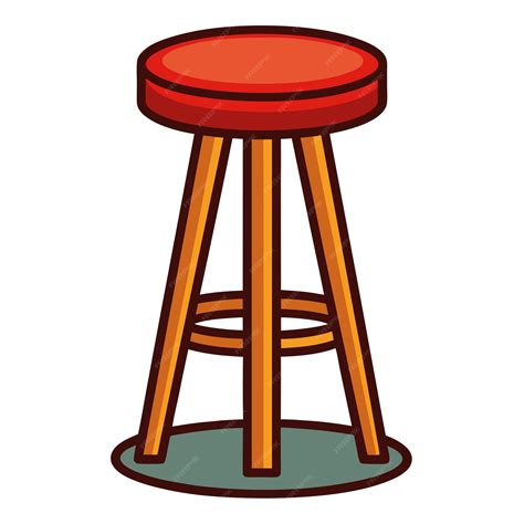 Bar Stool Clip Art And Vector Design With A White Background Premium