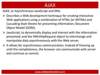 Introduction To JSON AJAX PPT