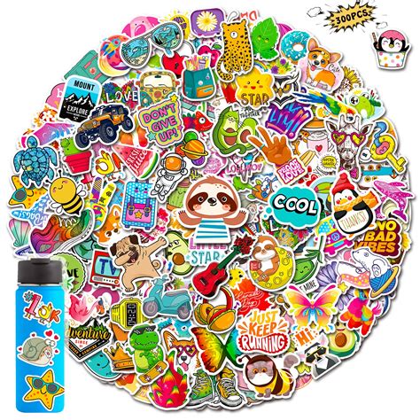 300pcs Cute Vsco Stickers Vinyl Stickers For Water Bottle Stkjoviale