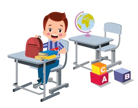 Premium Vector Cute Students In Class At School