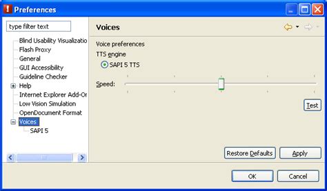 Gui Accessibility Mode Configurations