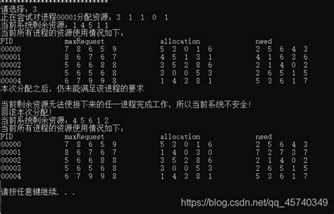 操作系统实验报告（二）银行家算法 银行家算法实验报告 csdn博客