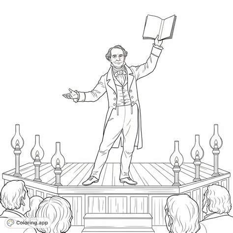 Charles Dickens On Stage Coloringapp Charles Dickens On Stage Coloringapp