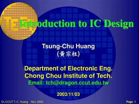 PPT Introduction To IC Design PowerPoint Presentation Free Download ID