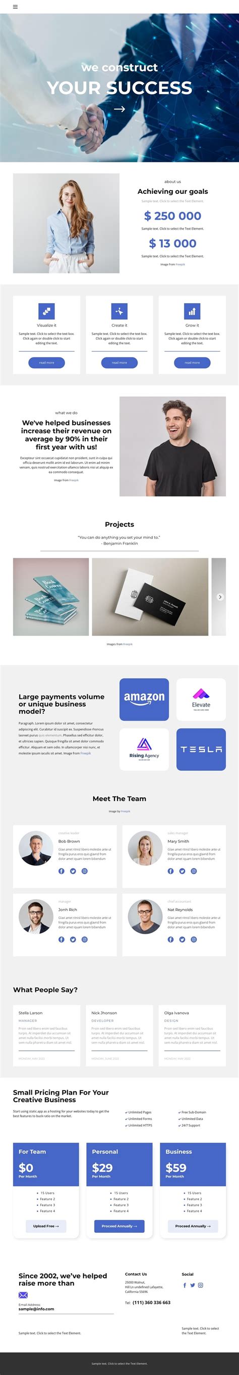 what success depends on html5 template