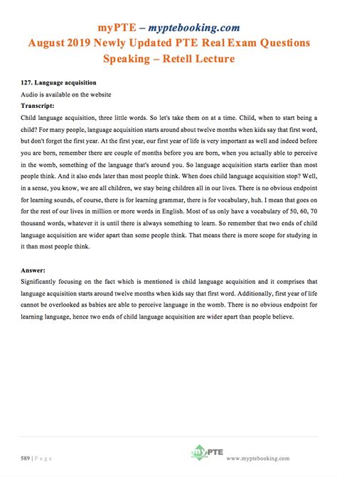 Retell Lecture Template TERRIFIC TEMPLATES