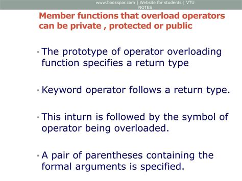 Ppt Operator Overloading Powerpoint Presentation Free Download Id