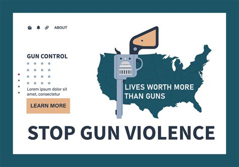 Gun Control Web Or Landing Set Second Amendment Ban Weapon Regulations 41171029 Vector Art At