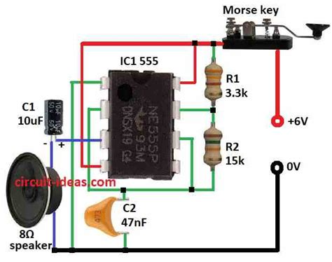 simple morse key circuit using ic 555 circuit ideas for you
