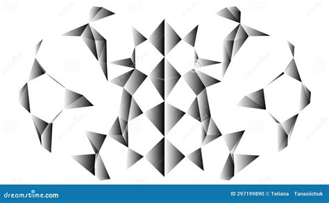 Network Connection Structure Futuristic Background Made Of Triangles Connecting Dots And Lines