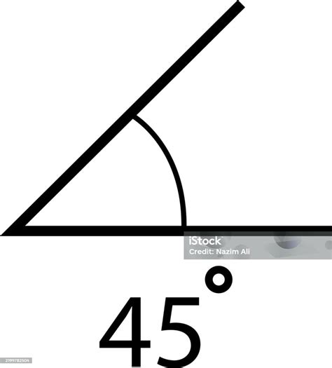 각도 아이콘입니다 45도 측정 수학 기하학적 디자인 요소 테크니컬 아키텍트는 비어 있습니다 삼각법 템플릿 삼각형 선형 기호입니다 호와 원형 차트의 각도가 투명한 배경에