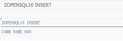 Open Sql16 Insert From Gm
