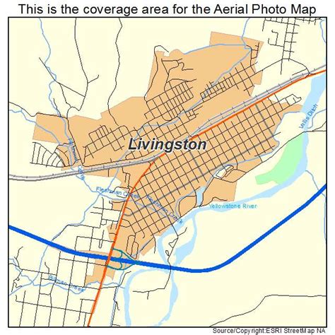 Aerial Photography Map Of Livingston Mt Montana