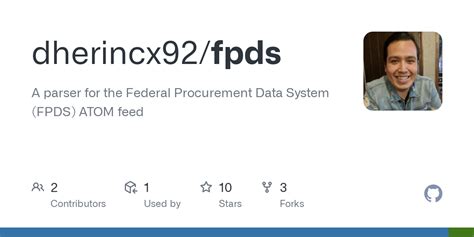 Github Dherincx92fpds A Parser For The Federal Procurement Data