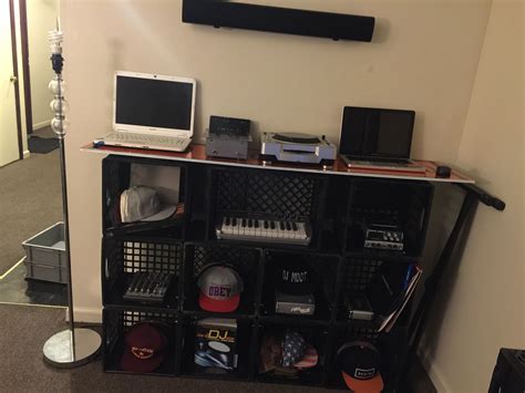 Diy Milk Crate Dj Booth Diy Dj Setup Inspiration Diy Dj Setup Ideas