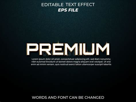 Premium Text Effect, Font Editable, Typography, 3d Text. Vector Template Stock Vector ...
