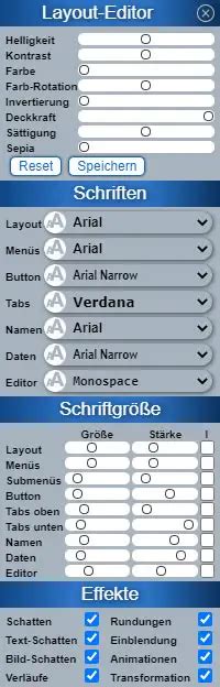 Layout Einstellungen Der MySQL Und MariaDB GUI