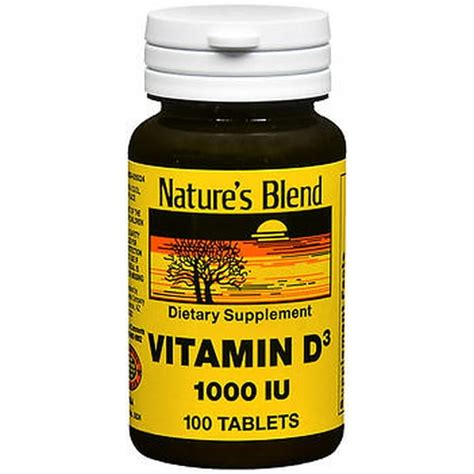 Natures Blend Vitamin D3 1000 Iu Tablets 100 Count