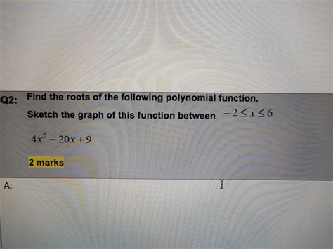 Solved Q Find The Roots Of The Following Polynomial Chegg