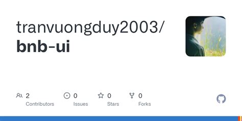 Github Tranvuongduy2003bnb Ui