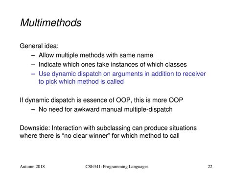 Cse341 Programming Languages Lecture 22 Oop Vs Ppt Download