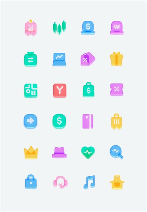 Hanabank Glassmorphism Icon Behance