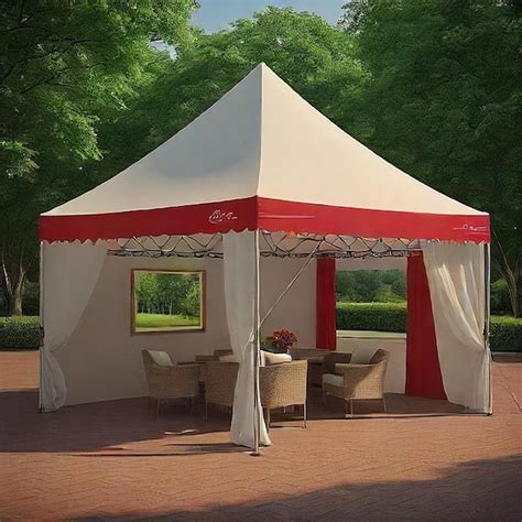 Outdoor Advertising Promotional Tent Or White Trade Tent Isolated Or
