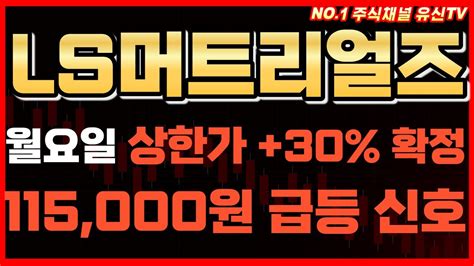 Ls머트리얼즈 주가전망 1월 8일 상한가 확정 위험종목 지정 이 가격까지 주가가 급등합니다 세력의 의도는 Ls머트리얼즈 Ls머트리얼즈주가전망 Ls머트리얼즈주가