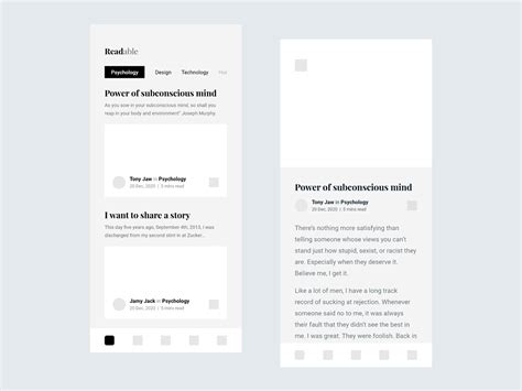 Blog Mobile App Design On Behance