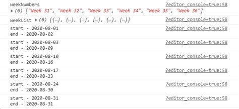 Javascript Momentjs How To Get Weekly Data Startdate And Enddate Of