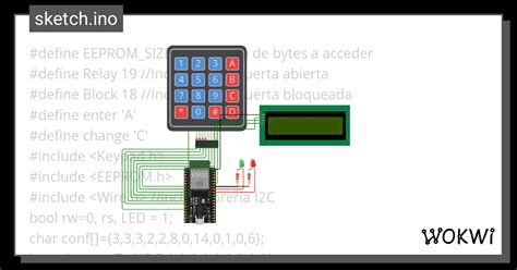 Cerradura ESP32 Wokwi ESP32 STM32 Arduino Simulator