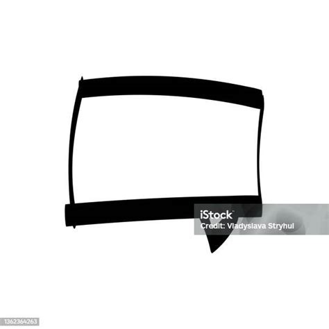 Speech Bubble Bentuk Persegi Elemen Desain Komik Dialog Komunikasi