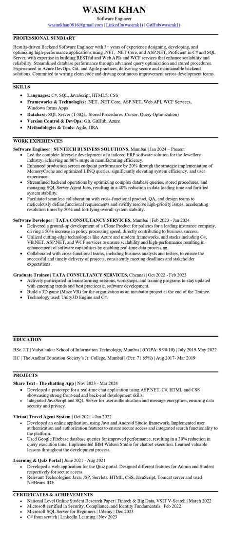 Wasim Khan Software Engineer