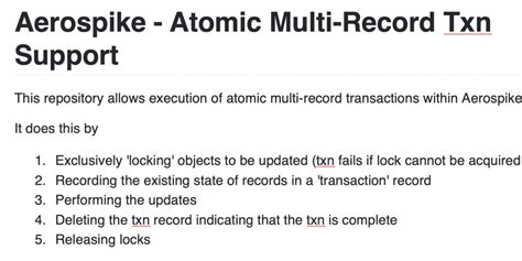 Multi Record Transactions For Aerospike Dev Community